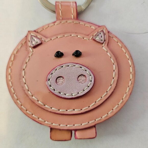 Accessories | New Coach 92386 Pink Pig Patent Leather Key Ring Key ...